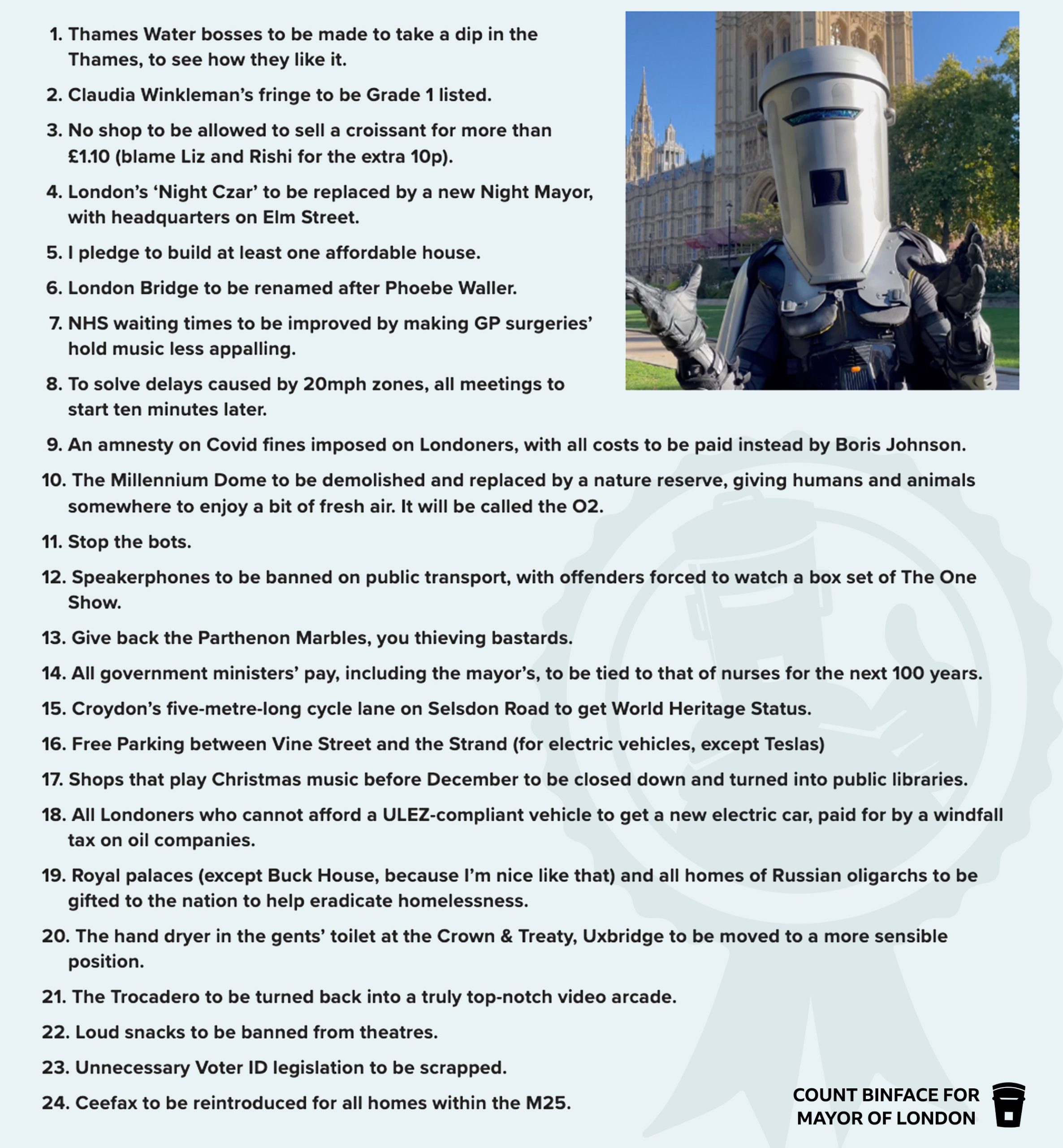 Count Binface Manifesto | ScrappyBook